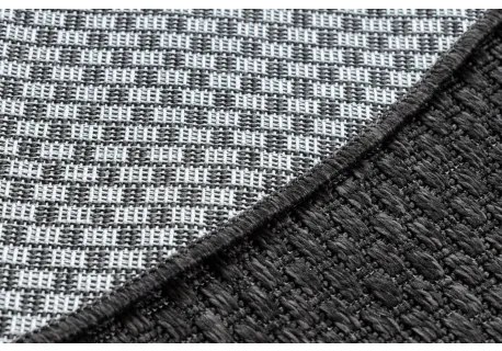 Dywany Luszczow Kusový koberec kulatý TIMO 6272 SISAL venkovní černý Rozměr koberce: 200 cm KRUH