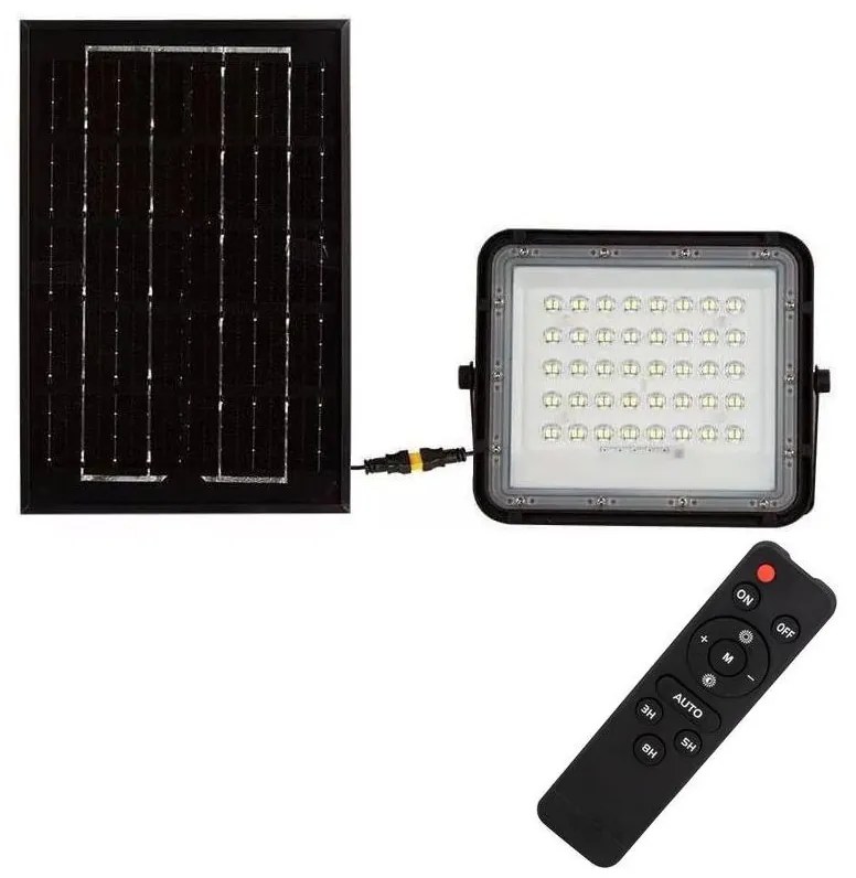 V-Tac LED Venkovní solární reflektor LED/6W/3,2V IP65 6400K černá + DO VT1355
