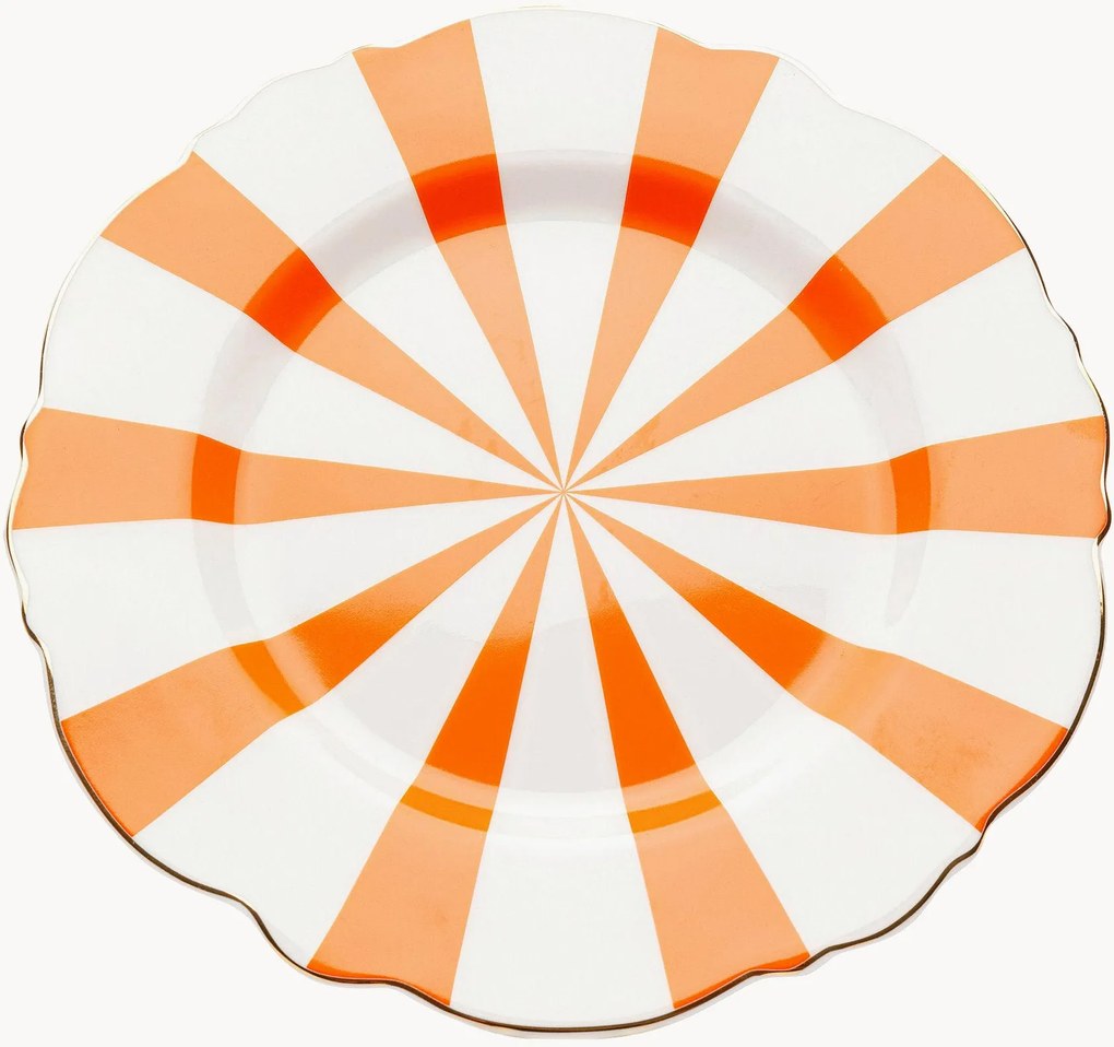 Sada ručně vyrobených snídaňových talířů Harlequin, 6 dílů