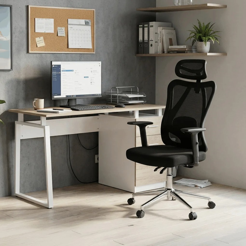 Kancelářská židle FLEXIWORK - síťovina, černá