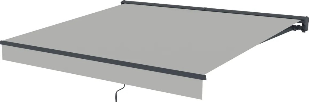 Elektrická markýza BestBerg BBSU-E295LG / 295 x 250 cm / světle šedá