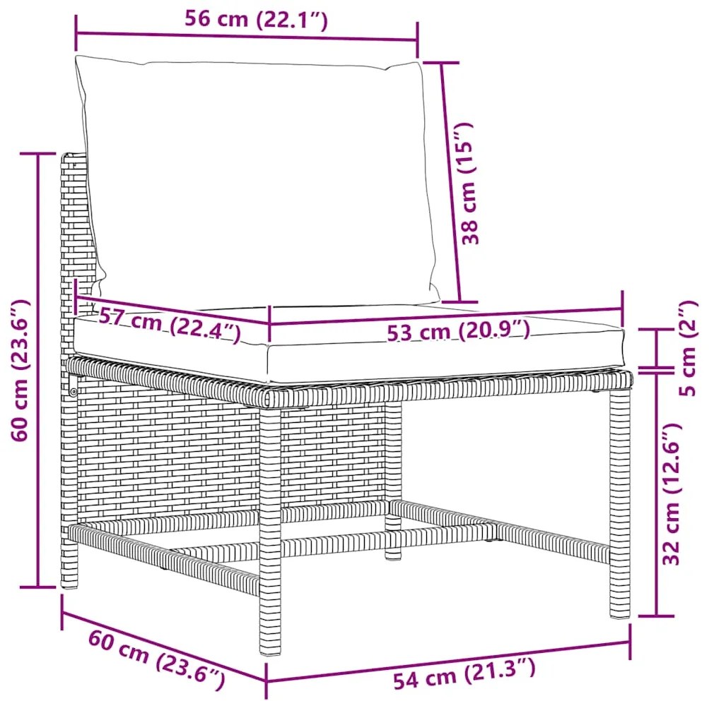 vidaXL Marketos 3místná zahradní pohovka s poduškami šedá polyratan