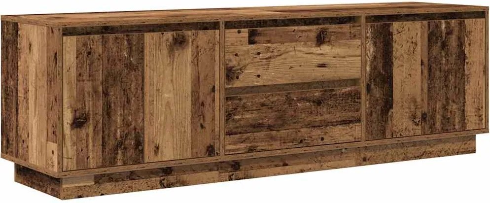 TV skříňka s LED osvětlením starého dřeva 160,5x41x50 cm 3328433