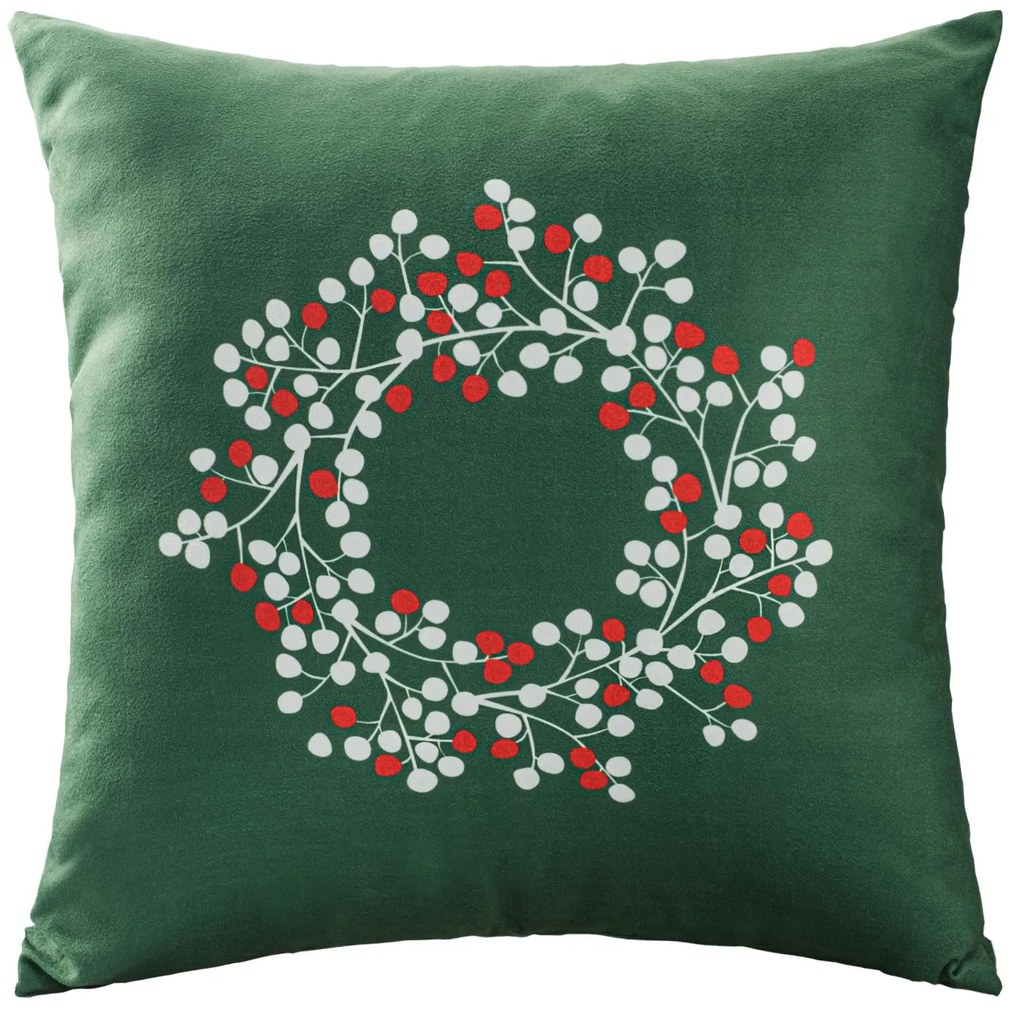 VÁNOČNÍ DEKORAČNÍ POVLAK NA POLŠTÁŘ MERRY 43X43 CM VZOROVANÁ