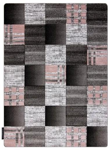 Kusový koberec ALTER Siena čtverce mřížka šedý
