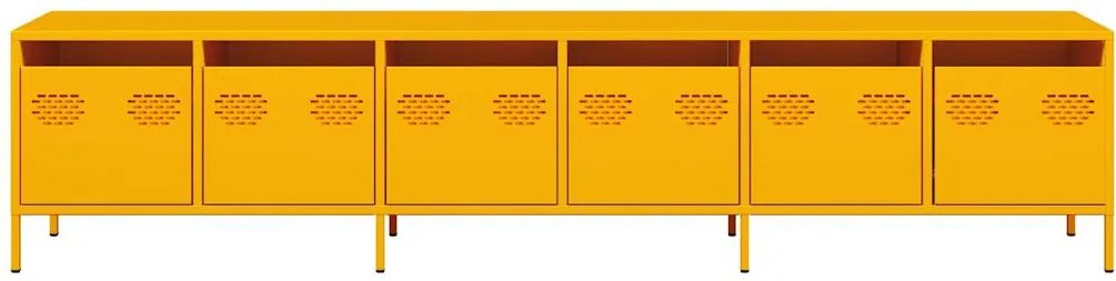 TV skříňka žlutá 202 x 39 x 43,5 cm ocel válcovaná za studena 3307152