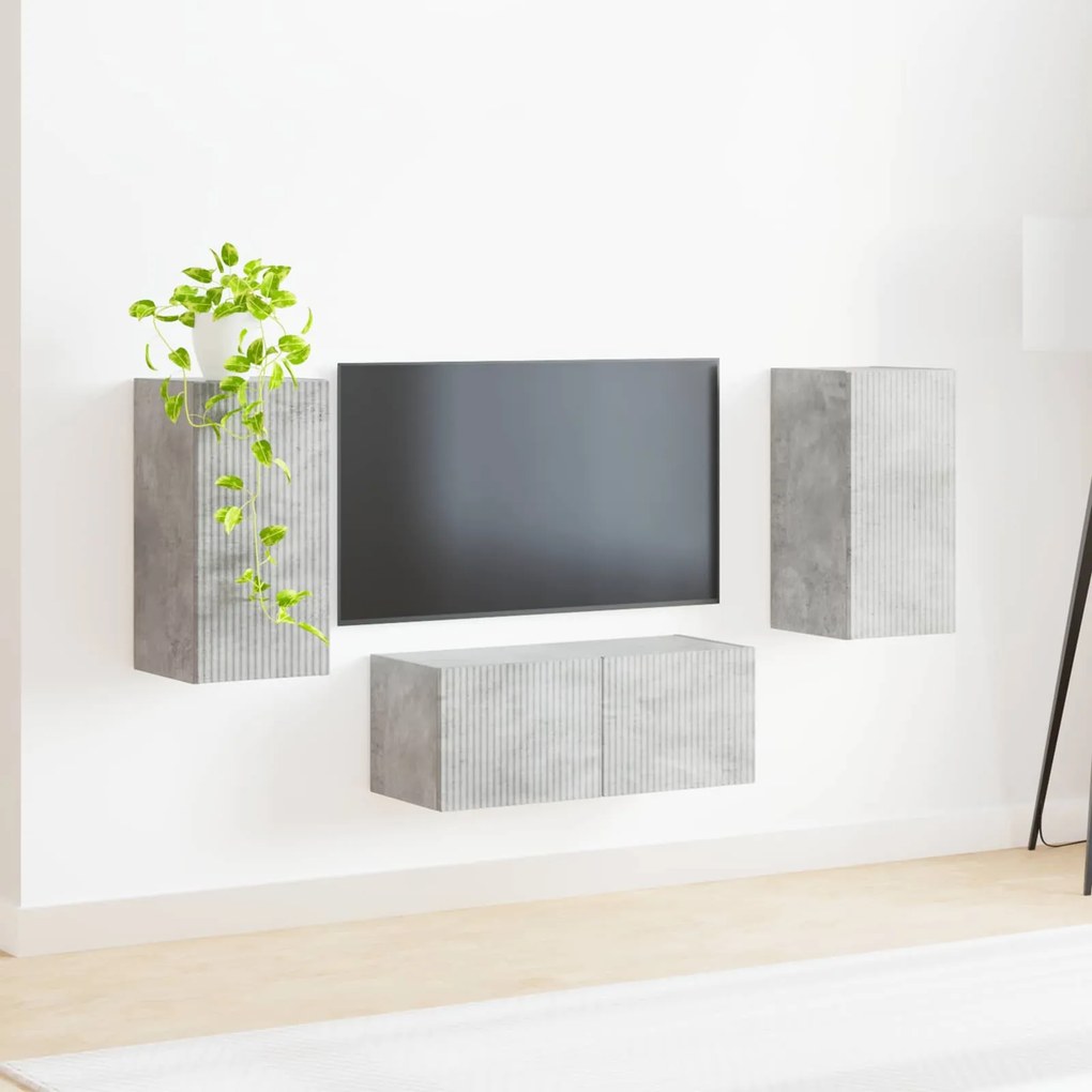 Sestava TV skříněk 6 ks Betonově šedá Kompozitní dřevo 3409063