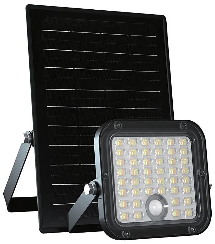 LED Stmívatelný solární reflektor se senzorem LED/10W/3,7V 4000/6000K IP65 + DO
