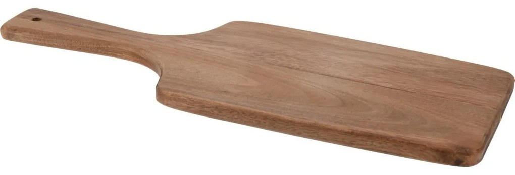 Akáciové krájecí prkénko s rukojetí 42 × 16 × 1,6 cm