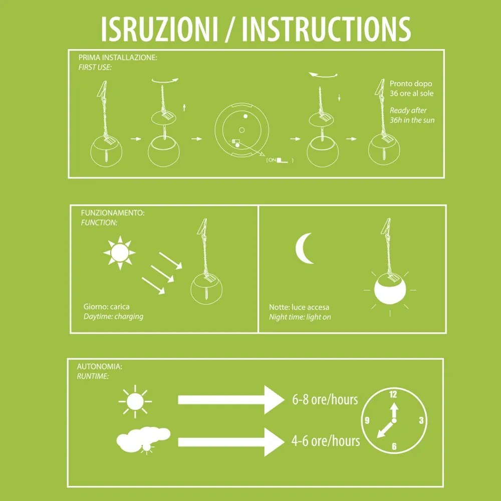 VELAMP Solární závěsné světlo SPK20