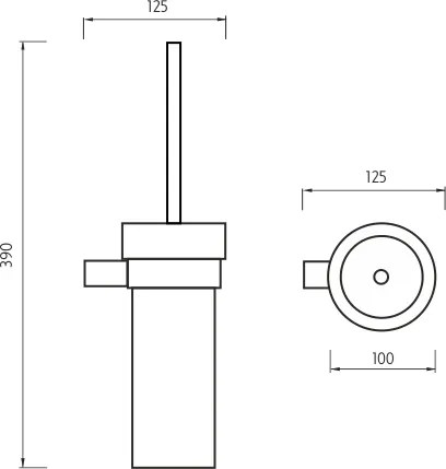 Nimco Toaletní WC kartáč BORMO černá - BRC 11094K-90