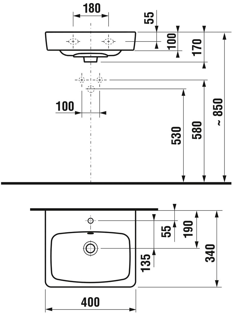 Armatura Skříňka s umyvadlem JIKA 40 cm H8153800001041,    3000-202-040 SELLA SILVER 40 JIKA