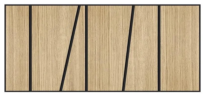 Frézovaný panel Slant dub 65x29 cm MDF