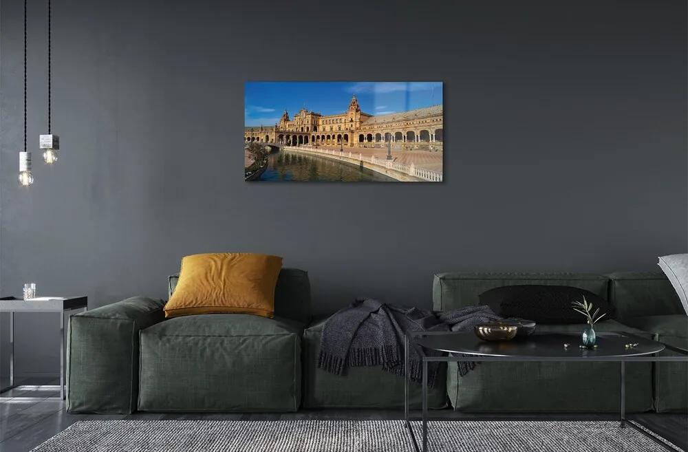 Obraz na skle Spain Old Market City 120x60 cm