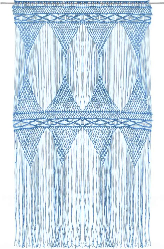 Macramé závěs modrý 140 x 240 cm bavlna 323990