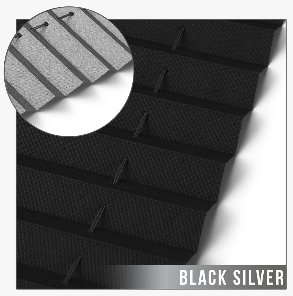 Plisa Termoizolaení plisovaná roleta Black Silver 32 cm x volitelná výška