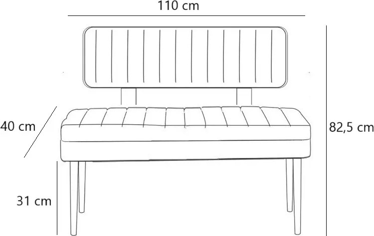 Lavice VINA II s úložným prostorem 110 cm - výběr z 7 provedení