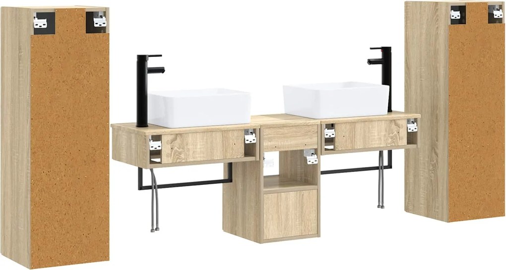 Sada koupelnového nábytku 5 ks Dub sonoma 33 x 34,5 x 100 cm 3405975