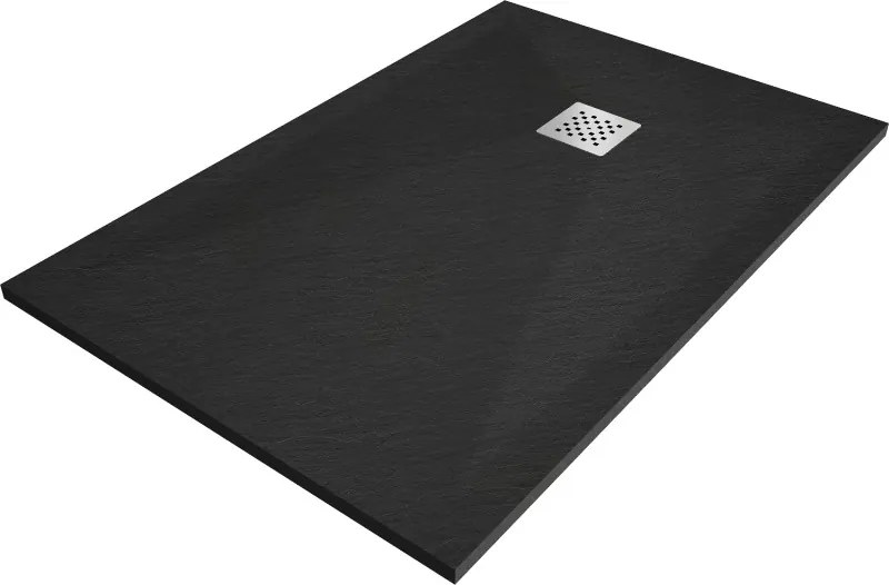 Mexen Stone+ obdélníková kompozitní sprchová vanička 110 x 80 cm, černá - 44708011