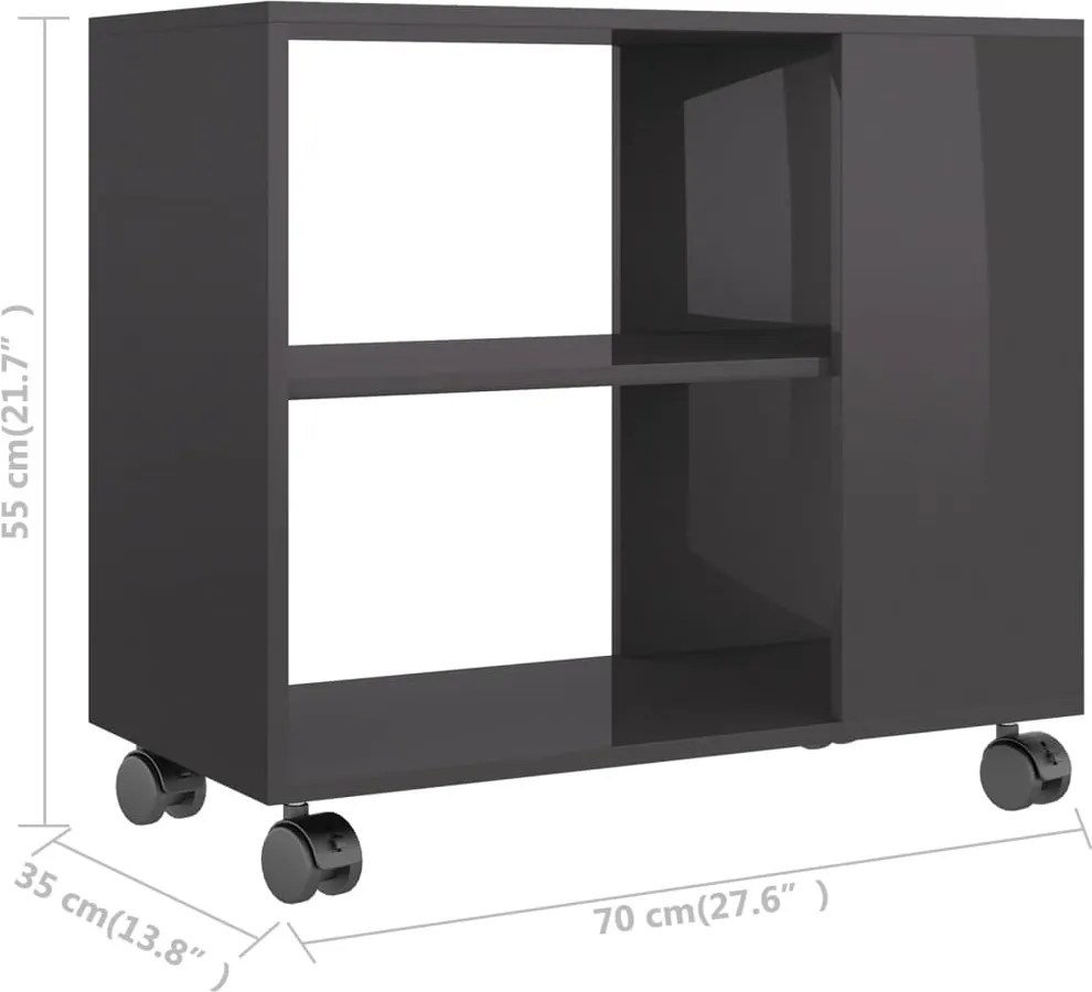 vidaXL Odkládací stolek 70 x 35 x 55 cm kompozitní dřevo [802128] Barva: kouřový dub