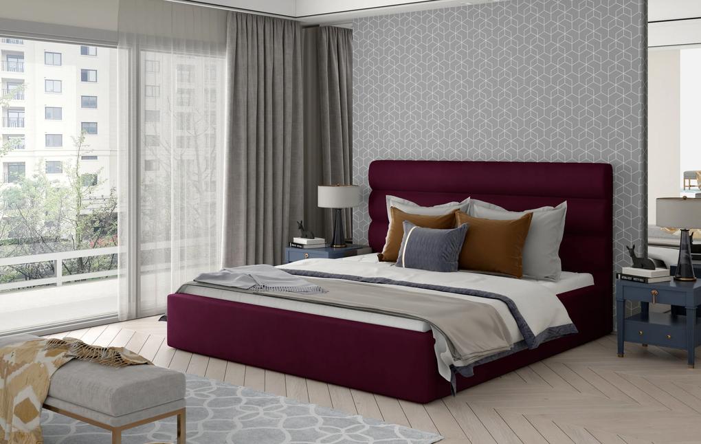 Eltap Čalouněná postel Caramel s úložným prostorem Materiál a barva potahu: Monolith 09 - světle hnědá, Rozměry (cm): 140x200