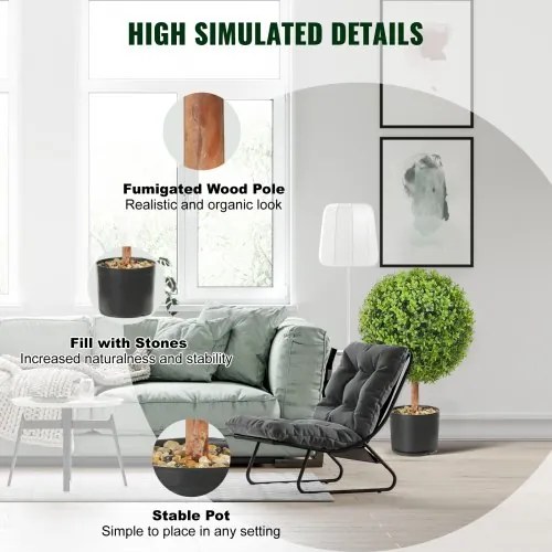Umělé topiary Zimostrázové stromy, 61 cm vysoké (2 kusy)