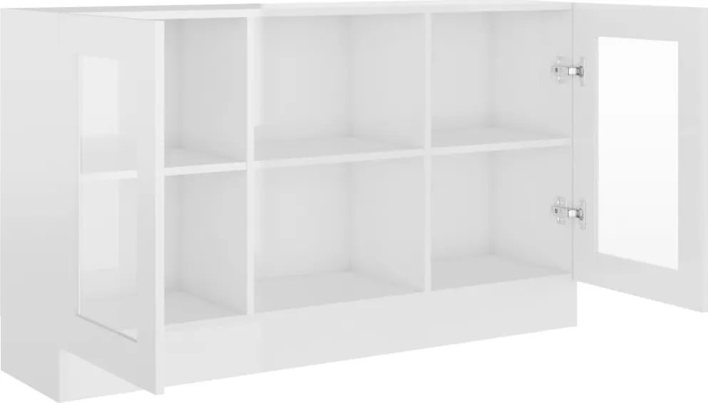vidaXL Prosklená skříň 120 x 30,5 x 70 cm dřevotříska [815628] Barva: Černá