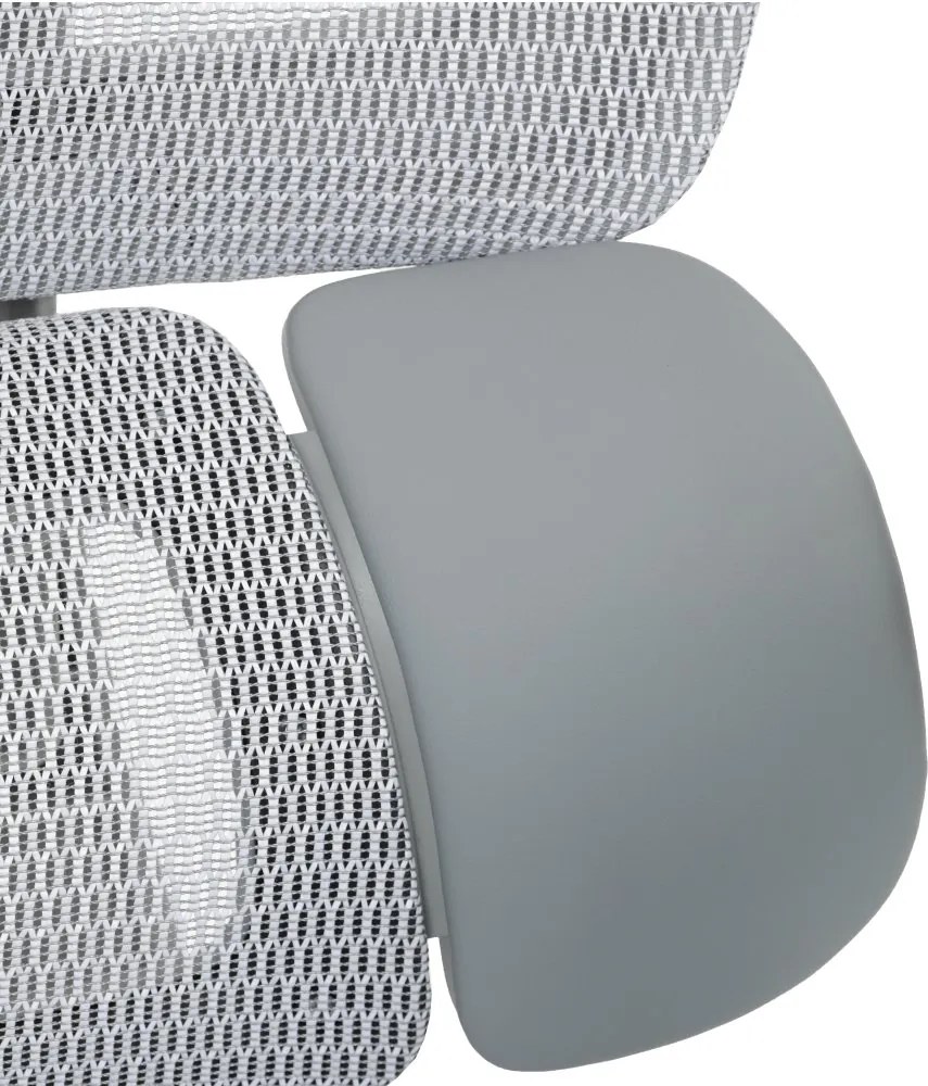 Kancelářská ergonomická židle PORTE II — síťovina, šedá