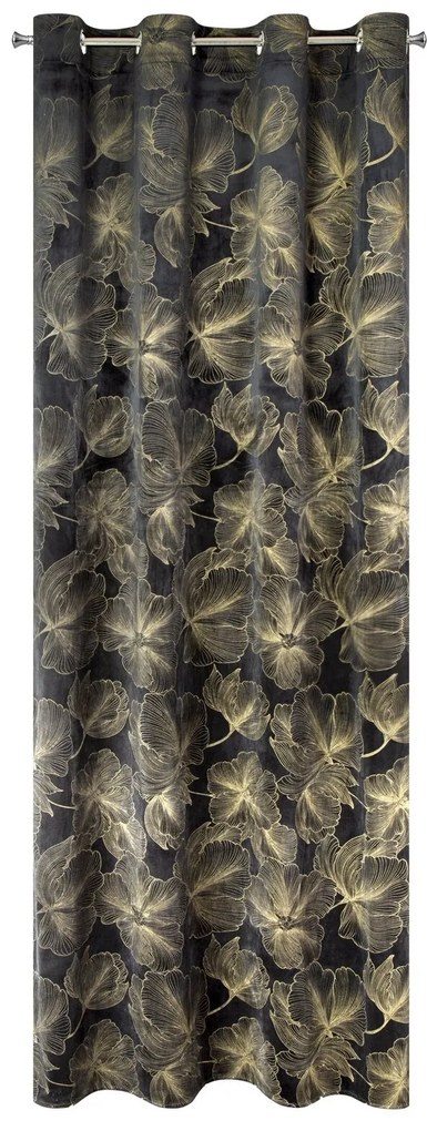 ZATEMŇOVACÍ ZÁVĚS NA KROUŽCÍCH STELLA 140X250 CM VZOROVANÁ