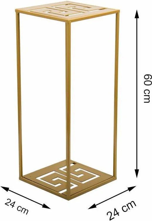 STOJAN NA KVĚTINÁČ FRAME1 60X24X24 CM ZLATÁ