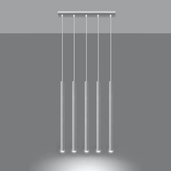 Sollux SL.0468 - Lustr na lanku PASTELO 5xG9/8W/230V bílá