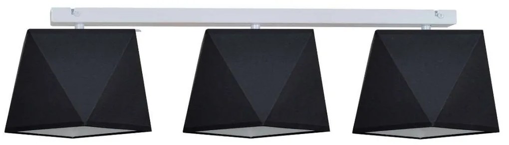 Stropní svítidlo Diamond, 3x textilní stínítko (mix 5 barev), (výběr ze 2 barev konstrukce), p
