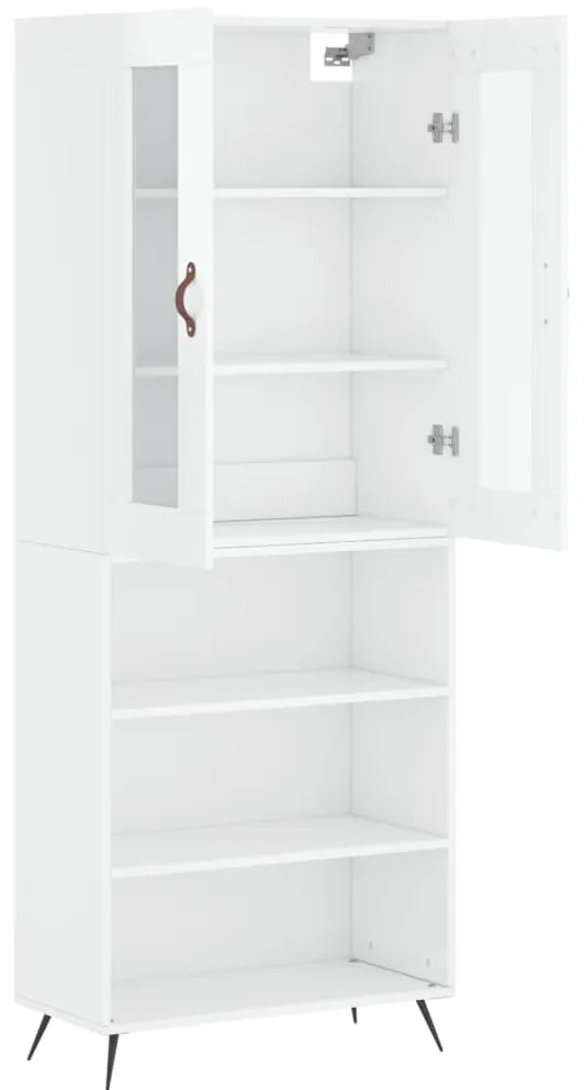 Skříň highboard lesklá bílá 69,5 x 34 x 180 cm kompozitní dřevo,  3198699