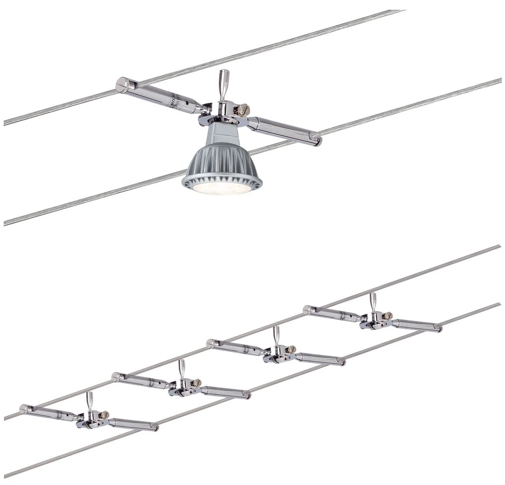 Paulmann 94146 Togo, lankový systém, 4x max 10W LED 12V, chrom, 500cm
