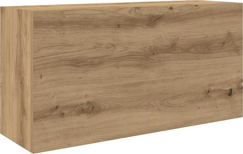 vidaXL Koupelnová nástěnná skříňka 80 x 25 x 40 cm kompozit [860093] Barva: kouřový dub