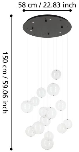 Eglo 390333 - LED Stmívatelný lustr na lanku ESPARDELLO 6xLED/4,2W/230V 3000K