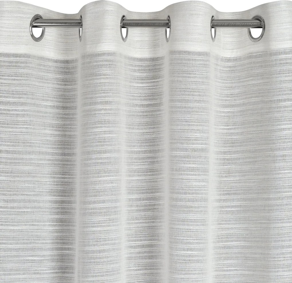ZÁCLONA NA KROUŽČÍCH ARIA 140X250 CM KRÉMOVÁ