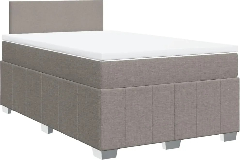 Box spring postel s matrací taupe 120x190 cm textil 3289304