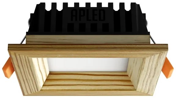 APLED -LED Podhledové SQUARE WOODLINE LED/6W/230V 3000K 12x12 cm borovice masiv