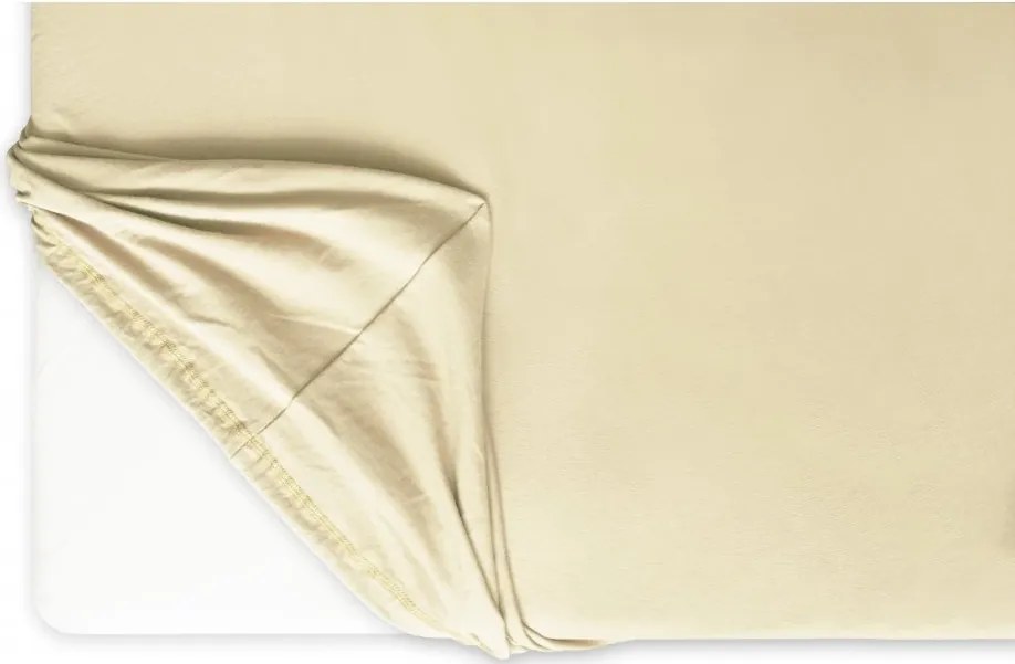 HEDDA Prostěradlo Jersey Lycra premium smetanové rozměr: 180 x 200 cm