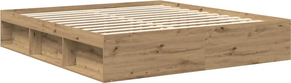 Rám postele bez matrace Řemeslnický dub Dřevěné konstrukce 3328862