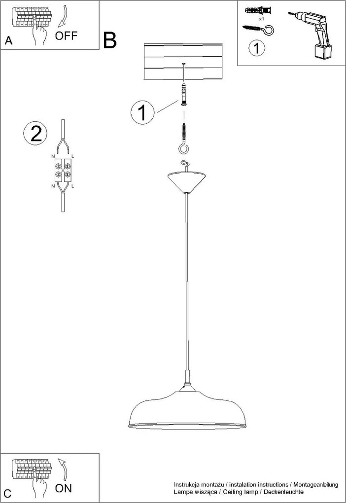 Sollux Lighting Závěsné svítidlo GINA bordó