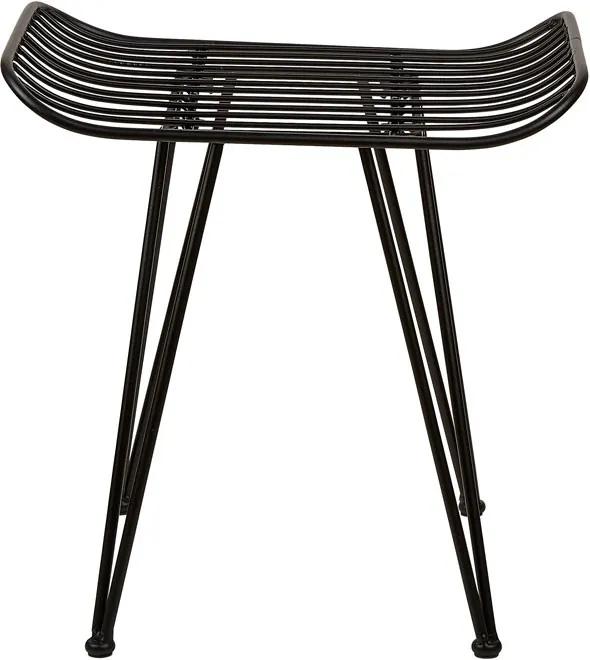 Villa Collection, Kovový stolek /sedák Black 41 cm | Černá