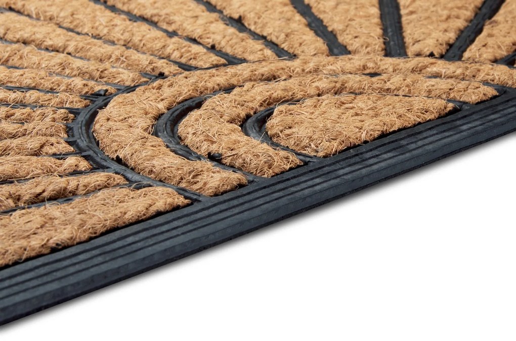 Hanse Home, Rohožka Mix Mats Cocos 105685 - na ven i na doma, 45x75 půlkruh, hnědá, chodba / předsíň
