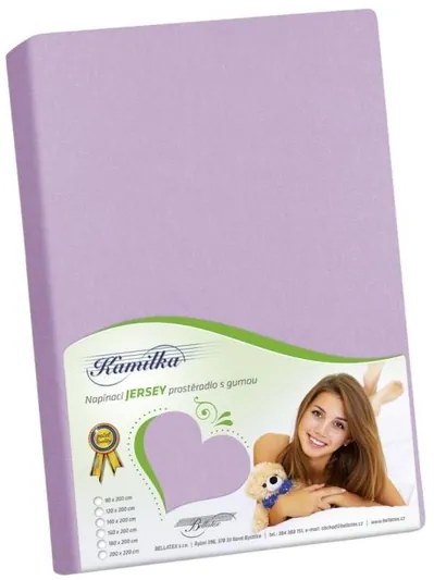 Bellatex Prostěradlo jersey fialová rozměr 160x200 cm