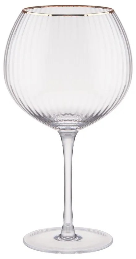 GOLDEN TWENTIES Sada sklenic na gin se zlatým okrajem 650 ml 4 ks