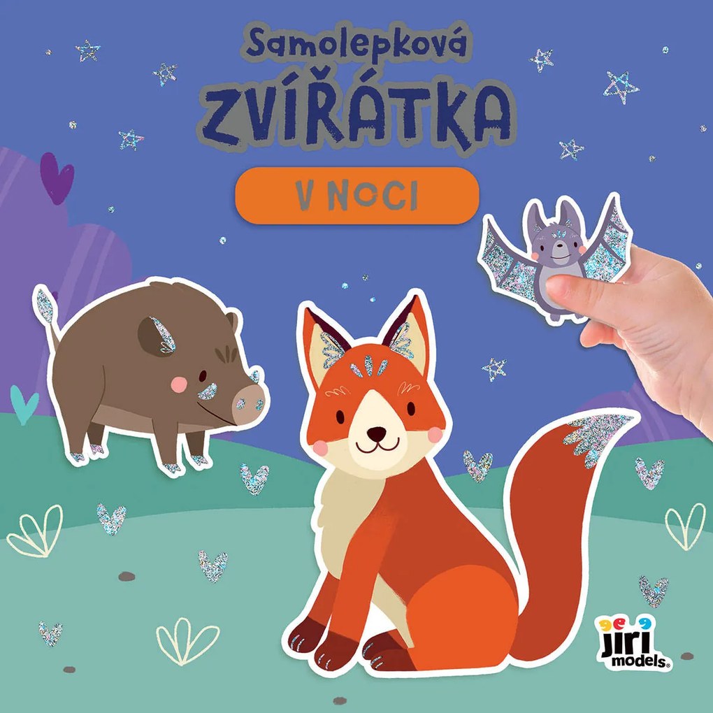 JIRI MODELS Samolepková knížka zvířátka V noci 6