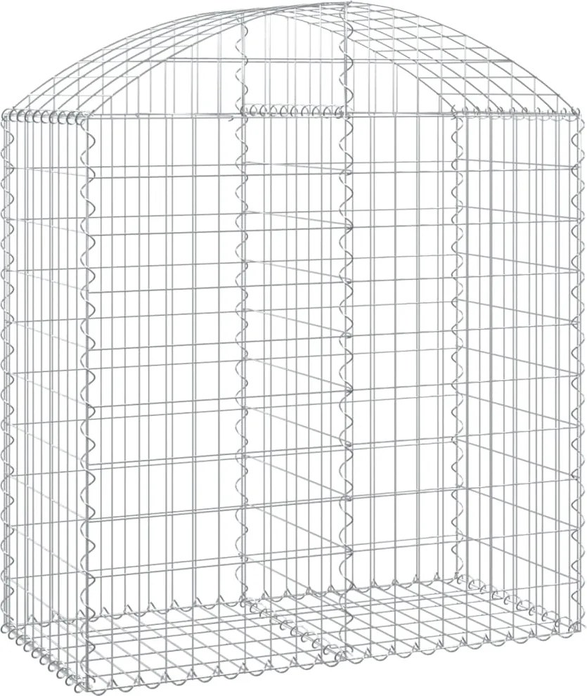 Klenutý gabionový koš 100 x 50 x 100/120 cm pozinkované železo 153435