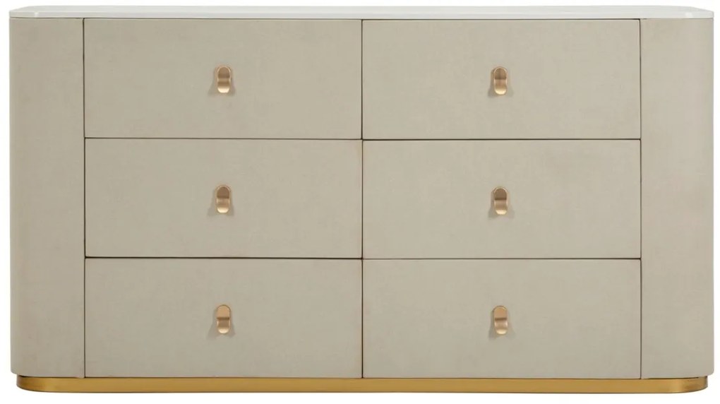 Designová komoda Ondelette 140 cm krémová