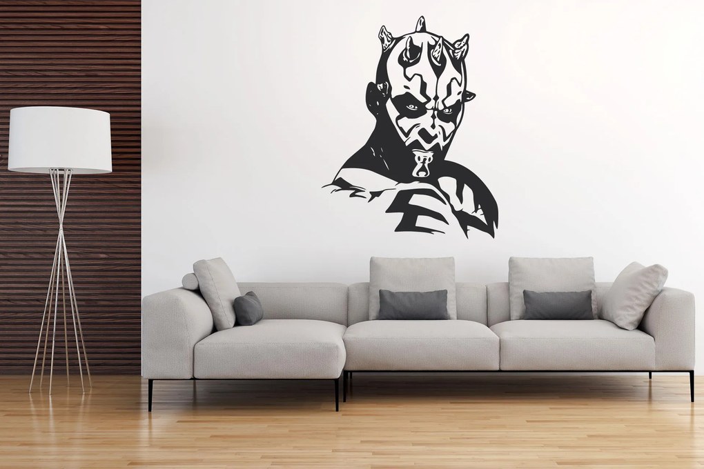 Lepy.cz Samolepka na zeď Star Wars - Darth Maul Velikost (šířka x výška): 40x50cm, Barevná varianta: Černá